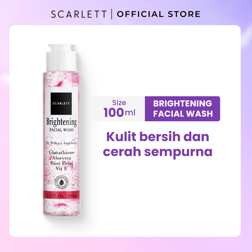 Jual SCARLETT BUNDLE Brightening Facial Wash + Brightly Serum Sabun ...