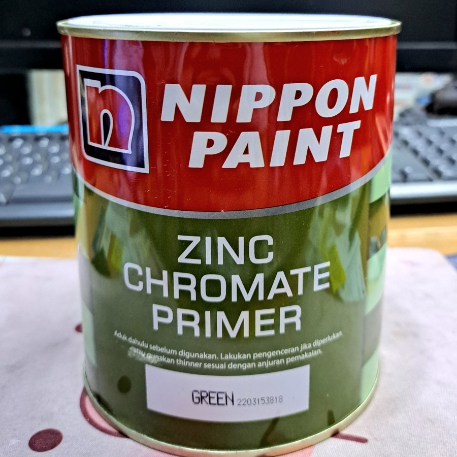Jual Cat Besi Anti Karat Nippon Zinc Chromate Primer Meni Besi 1kg ...