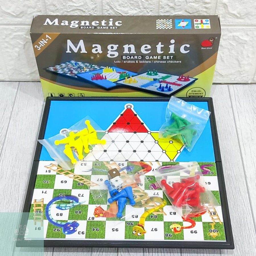 Jual Mainan Anak 3 in 1 Board Game Ludo Halma Ular Tangga Family Games ...