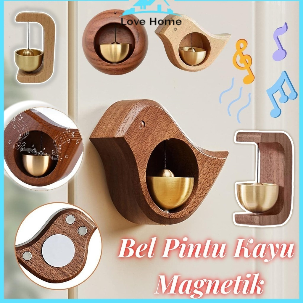 Jual [COD] Bel Gantung Kayu Hias/lonceng Pintu Kuningan/untuk Pintu ...