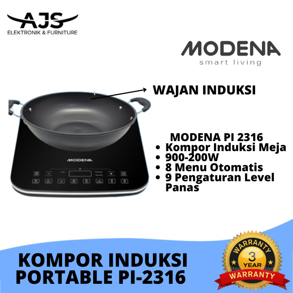 Jual Modena Kompor Listrik Induksi Portable ESSENTE PI 2316 | Shopee ...