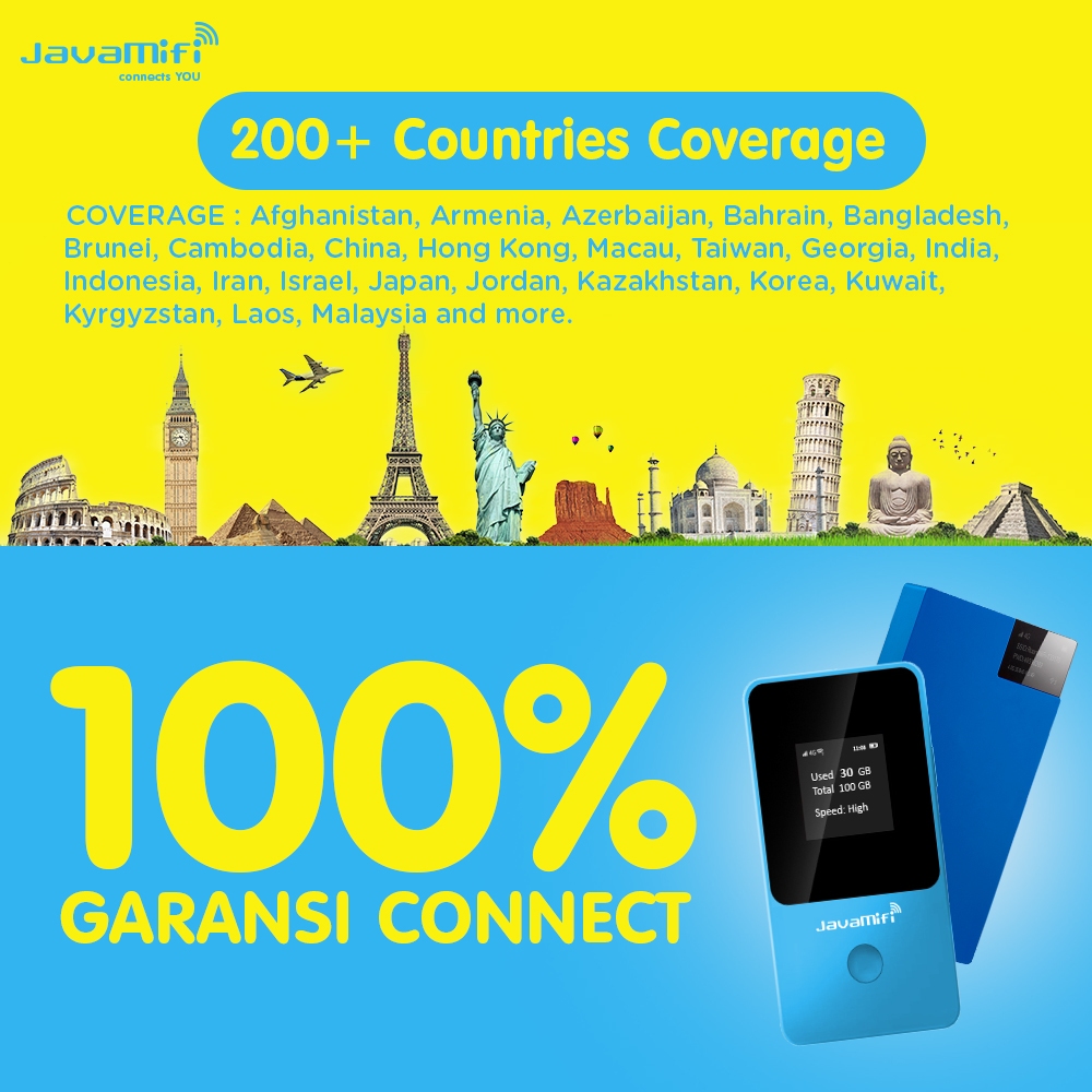 Jual Sewa Global Travel Wifi Jepang Unlimited JavaMifi 4G | Rental ...
