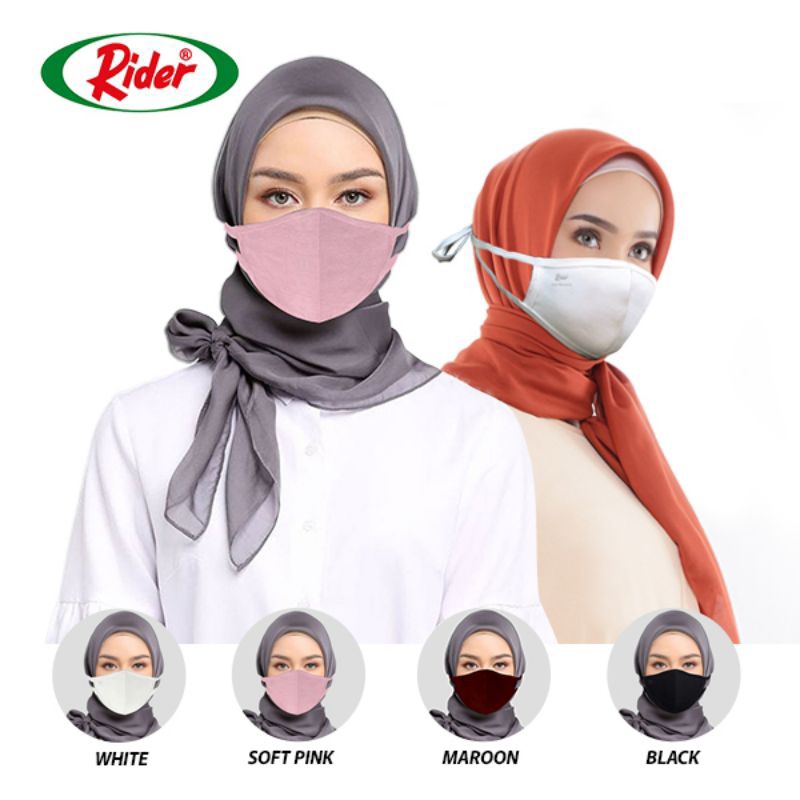 Jual Rider Masker Hijab Dewasa Wanita Anti Bakteria Non Medis Multi ...