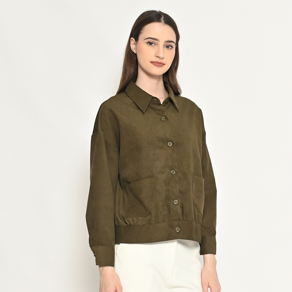 Jual Neu'Mor Top Semi Jacket - A756 Olive | Shopee Indonesia