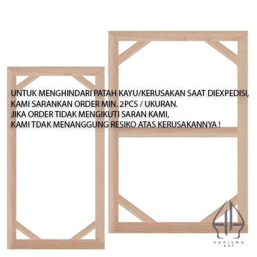 Jual Spanram 60x80 cm/Rangka untuk kanvas/lukisan/foto/poster dll ...