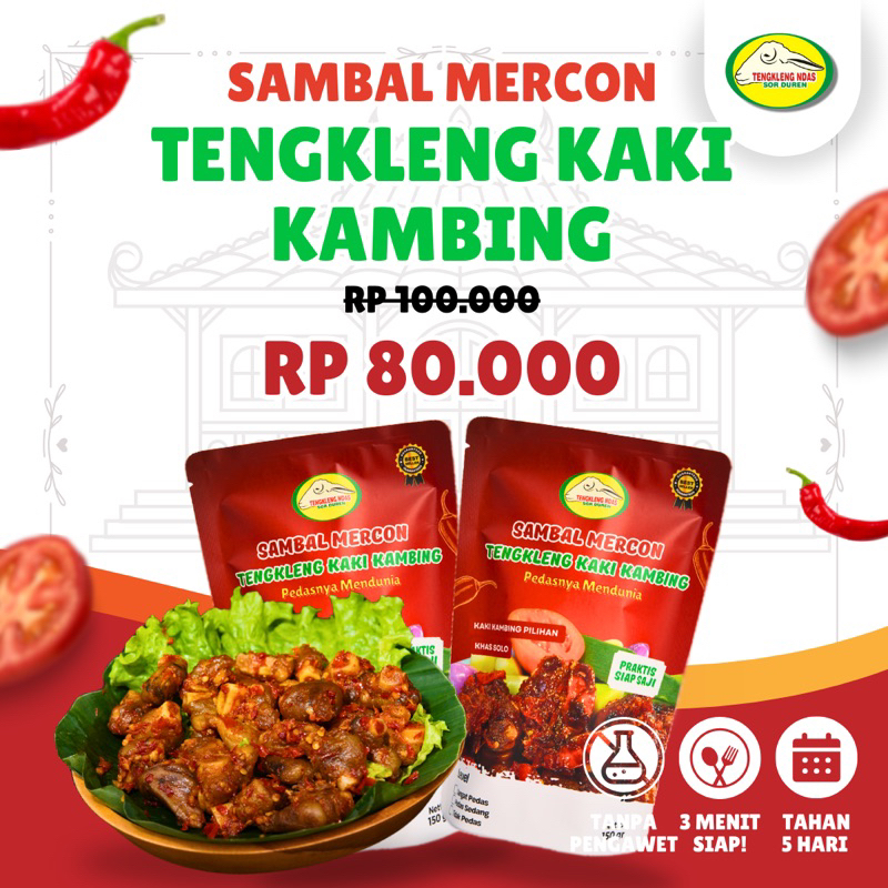 Jual Paket Duo Tengkleng Kaki Kambing Sambel Mercon (2 pack) | Shopee ...