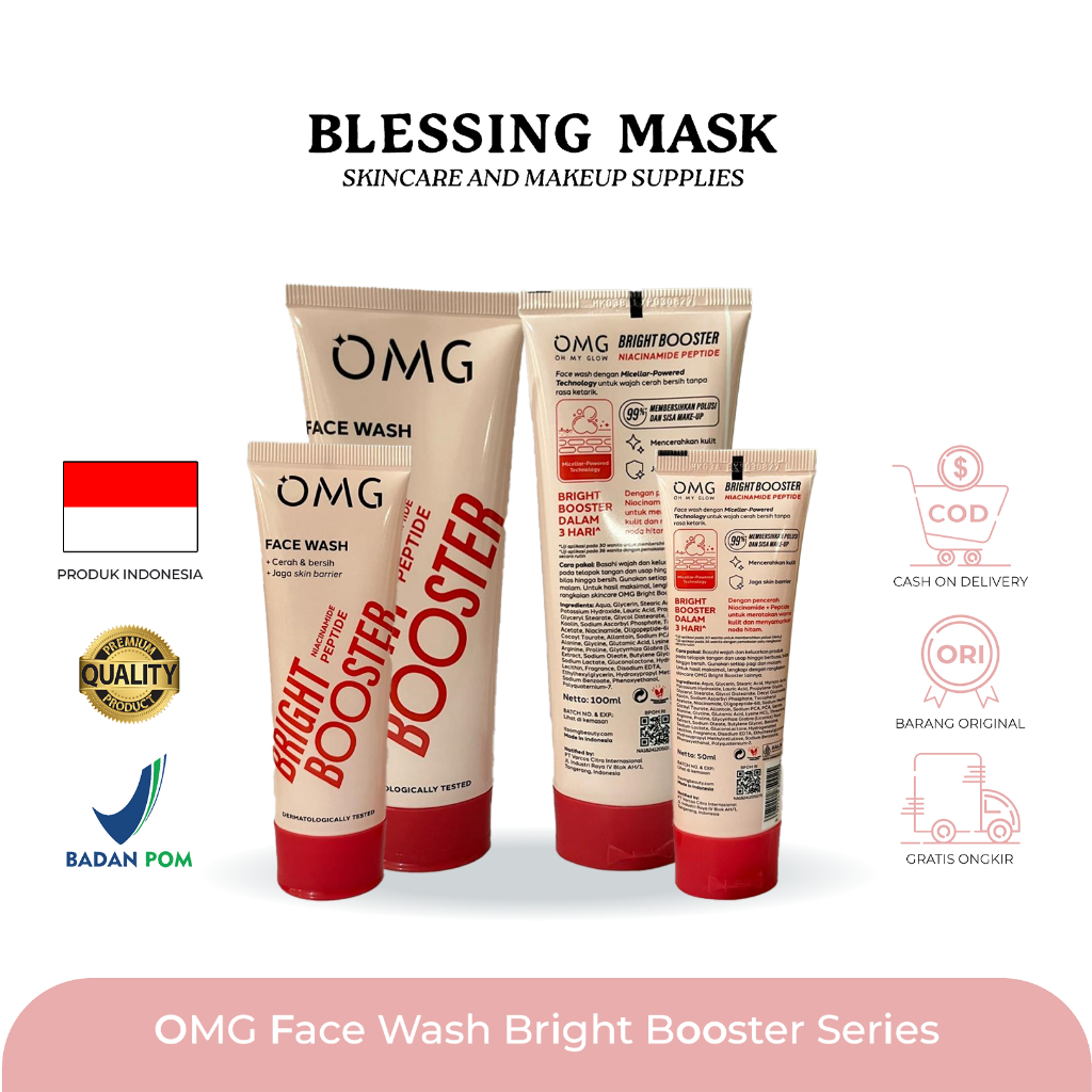 Jual OMG Oh My Glam Peach Glowing & Bright Booster Series | Peachy ...