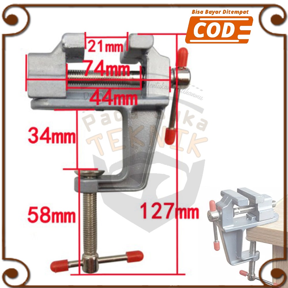 Jual Clamp Meja Catok Table Vice Ragum Mini Kerajinan Seni Perhiasan ...