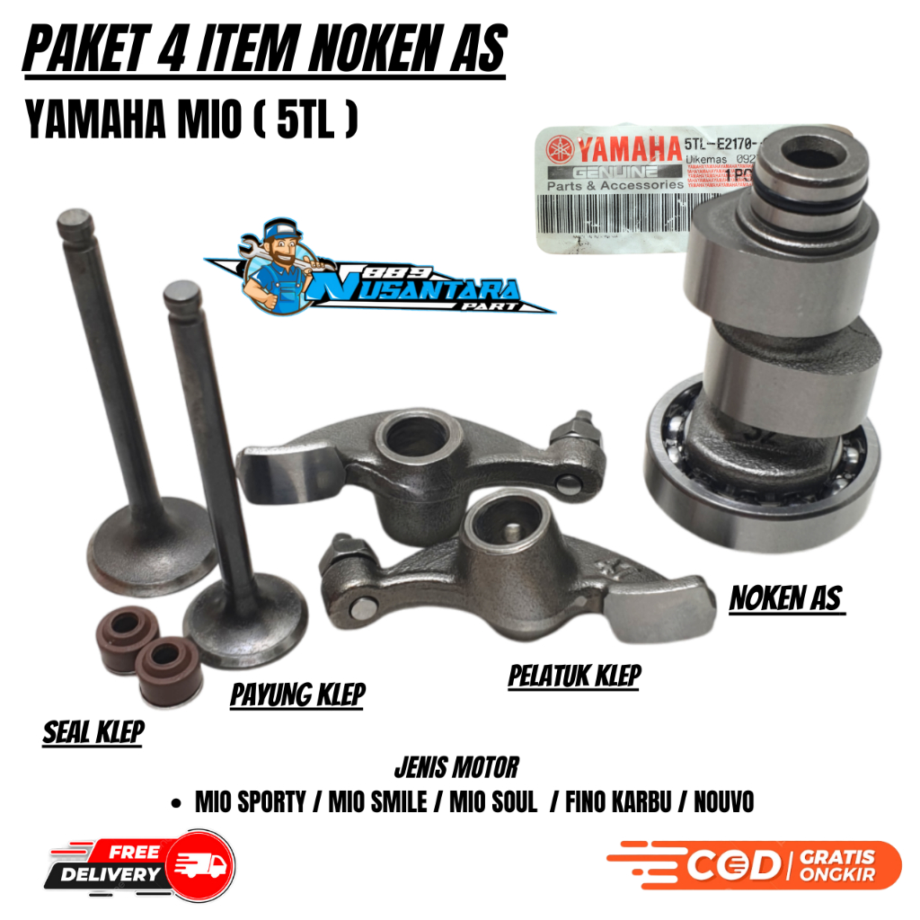 Jual PAKET 4ITEM 5TL NOKEN AS MIO SPORTY + PELATUK + SEAL KLEP + PAYUNG KLEP MIO SMILE / MIO ...