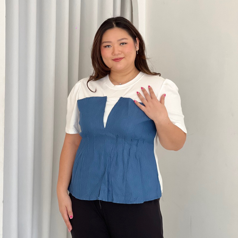 Jual Duchess Atasan Jeans Tshirt Sillva / Atasan Bigsize Kemben Jeans ...