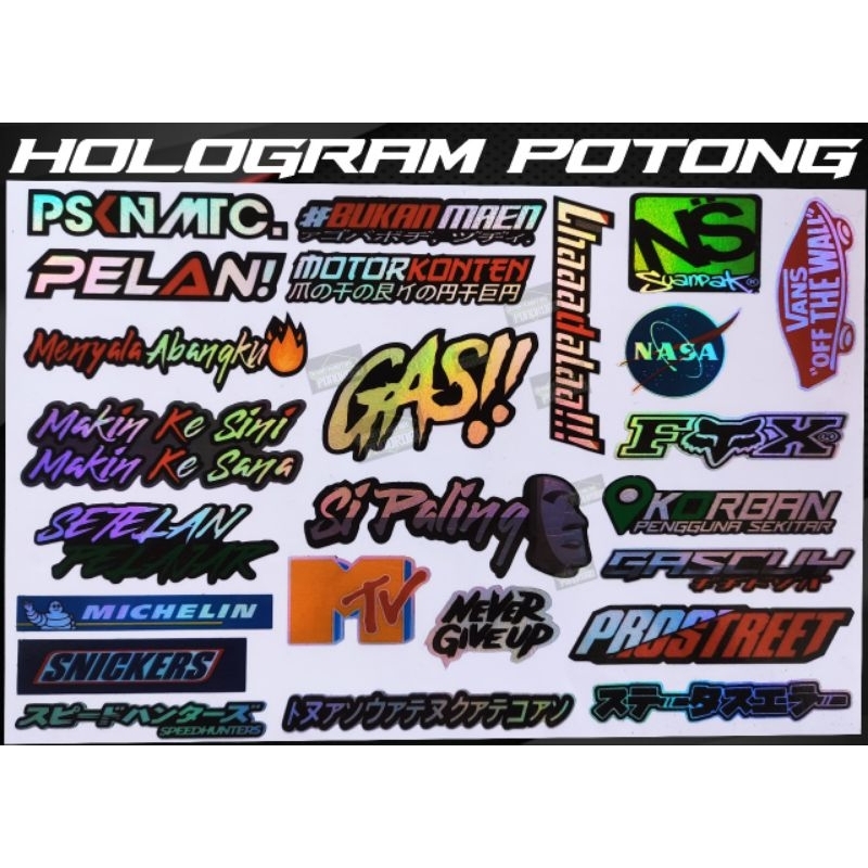 Jual stiker helm sticker motor stiker emot batu sticker kepala batu ...