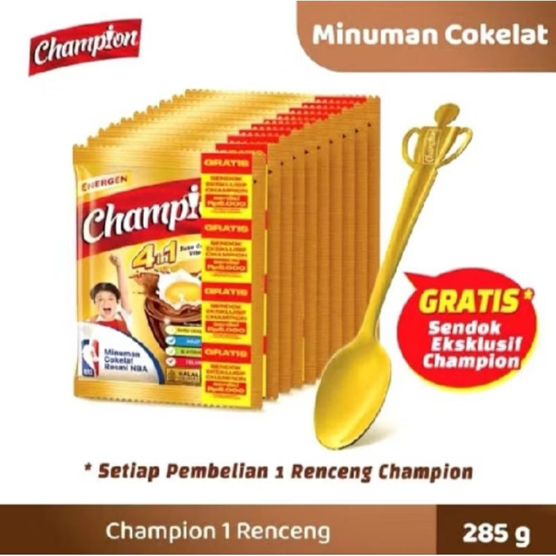 Jual ENERGEN CHAMPION SUSU COKLAT 1 RENTENG ISI 10 PCS | Shopee Indonesia
