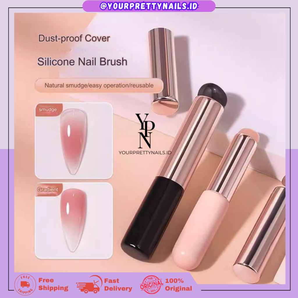 Jual Smudge Pen for Chrome / Silicone Pen Nail Art Chrome Powder ...