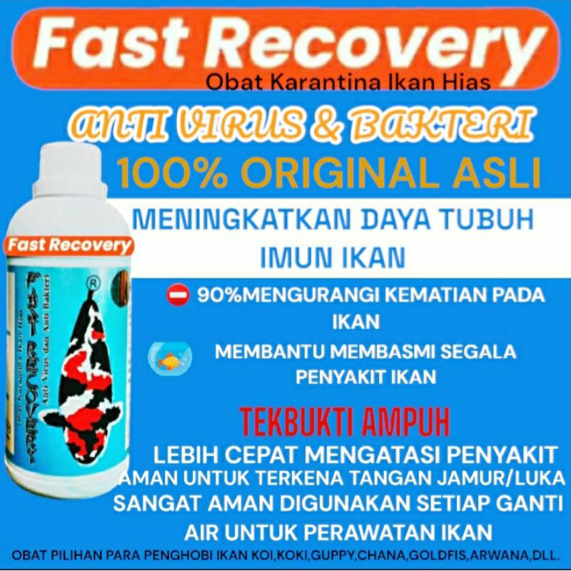 Jual (OBAT IKAN HIAS FAST RECOVERY) 100ML IKAN HIAS KOI,ARWARNA,KOKI ...