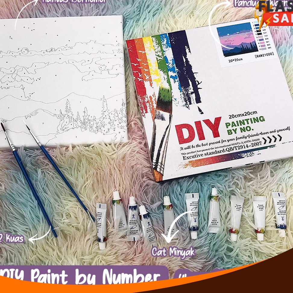 Jual BERKAH NATAL Bandiaterra DIY Paint by Number KIT Painting by ...