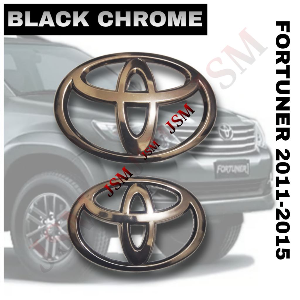Jual Emblem LOGO FORTUNER 2011-2015 Black Chrome/ Logo Deapan/ Logo ...