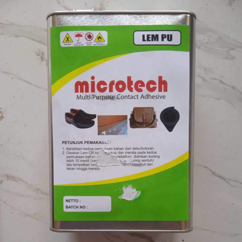 Jual LEM PU MICROTECH / LEM POLYURETHANE / LEM BAGUS / LEM SANDAL DAN ...