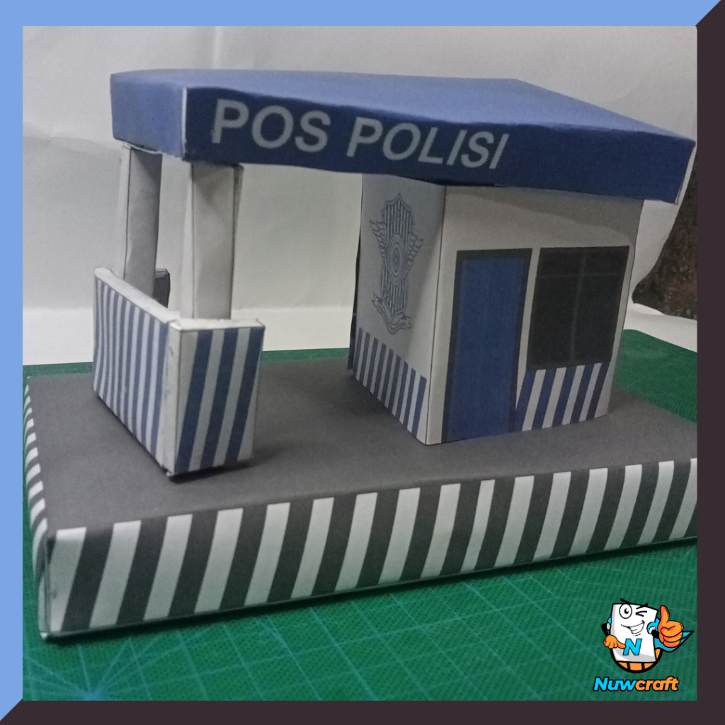 Jual Nuwcraft Pos Polisi Miniatur kerajinan papercraft | Shopee Indonesia