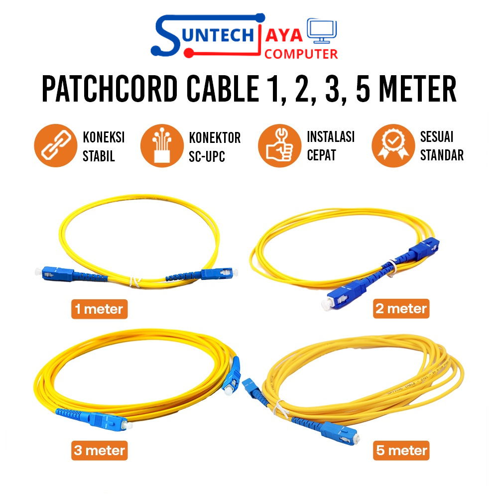 Jual Kabel Fiber Optic Patch Cord 1M 2M 3M 5M FO Patch Cord Single Mode SC-SC | Shopee Indonesia