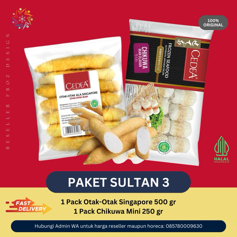 Jual VIRAL TERBARU! PAKET SULTAN 3 (Cedea Otak-Otak Singapore 500gr dan ...