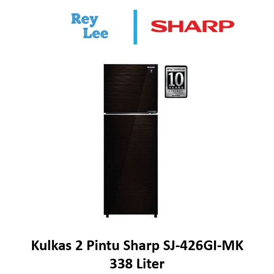 Jual Kulkas 2 Pintu Inverter Glass Door 428 Liter Sharp SJ-IG571PG-BK ...