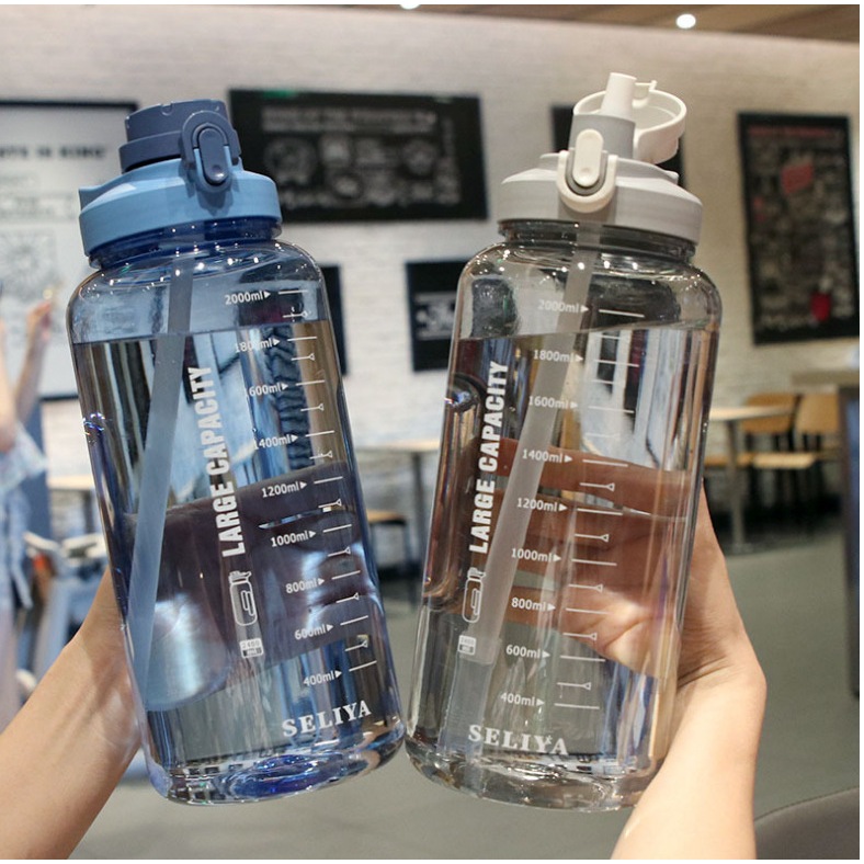 Jual BOTOL MINUM SELIYA BIG 2.4 LITER / BOTOL MINUM VIRAL BENING 2 LITER TRANSFARAN FREE BUBBLE ...