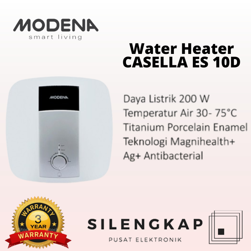 Jual MODENA ES 10D / ES 10 D Electric Water Heater Casella 10L 200 Watt ...
