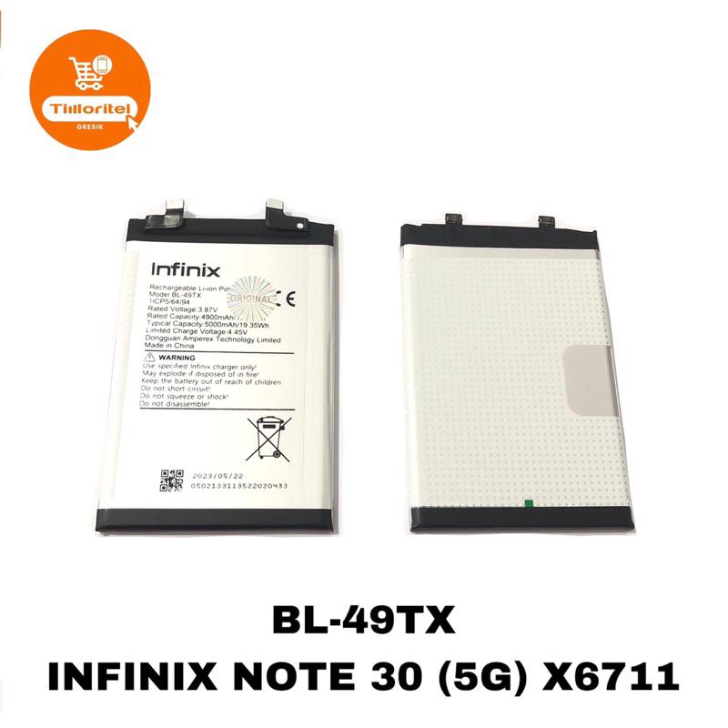 Jual BATTERY BL-49TX INFINIX NOTE 30 (5G) / BATRE BATERAI INFINIX X6711 ...