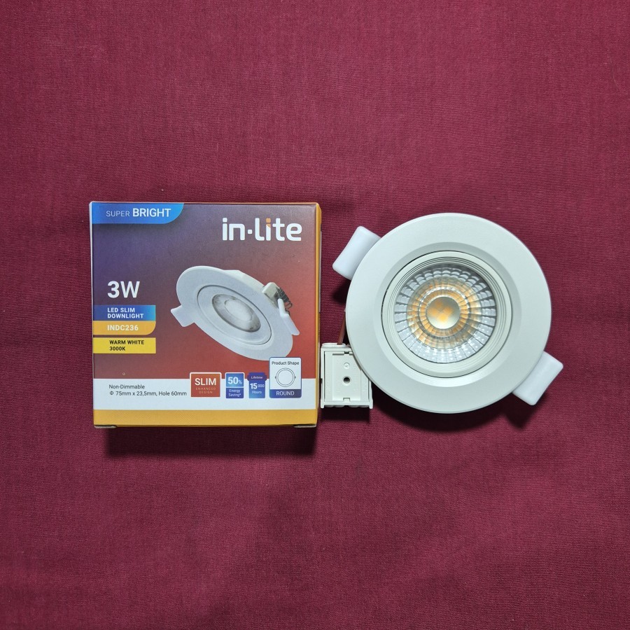 Jual INDC236 Lampu DownLight Mini 3W LED COB Adjustable Inlite | Shopee Indonesia