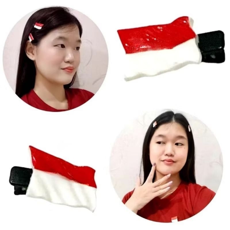Jual Set (2 buah) Jepit Rambut Bendera Merah Putih Edisi Kemerdekaan ...