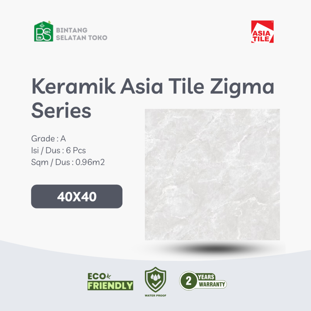 Jual KERAMIK ASIA TILE 40X40 ZIGMA GREY | Shopee Indonesia