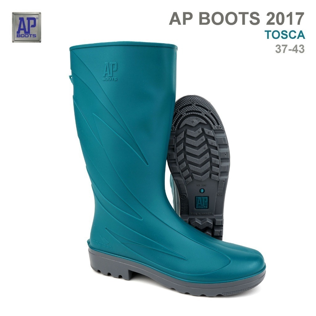 Jual AP Boots 2017 Hijau Tosca - Sepatu Boot Kerja Karet Hijau Tosca ...