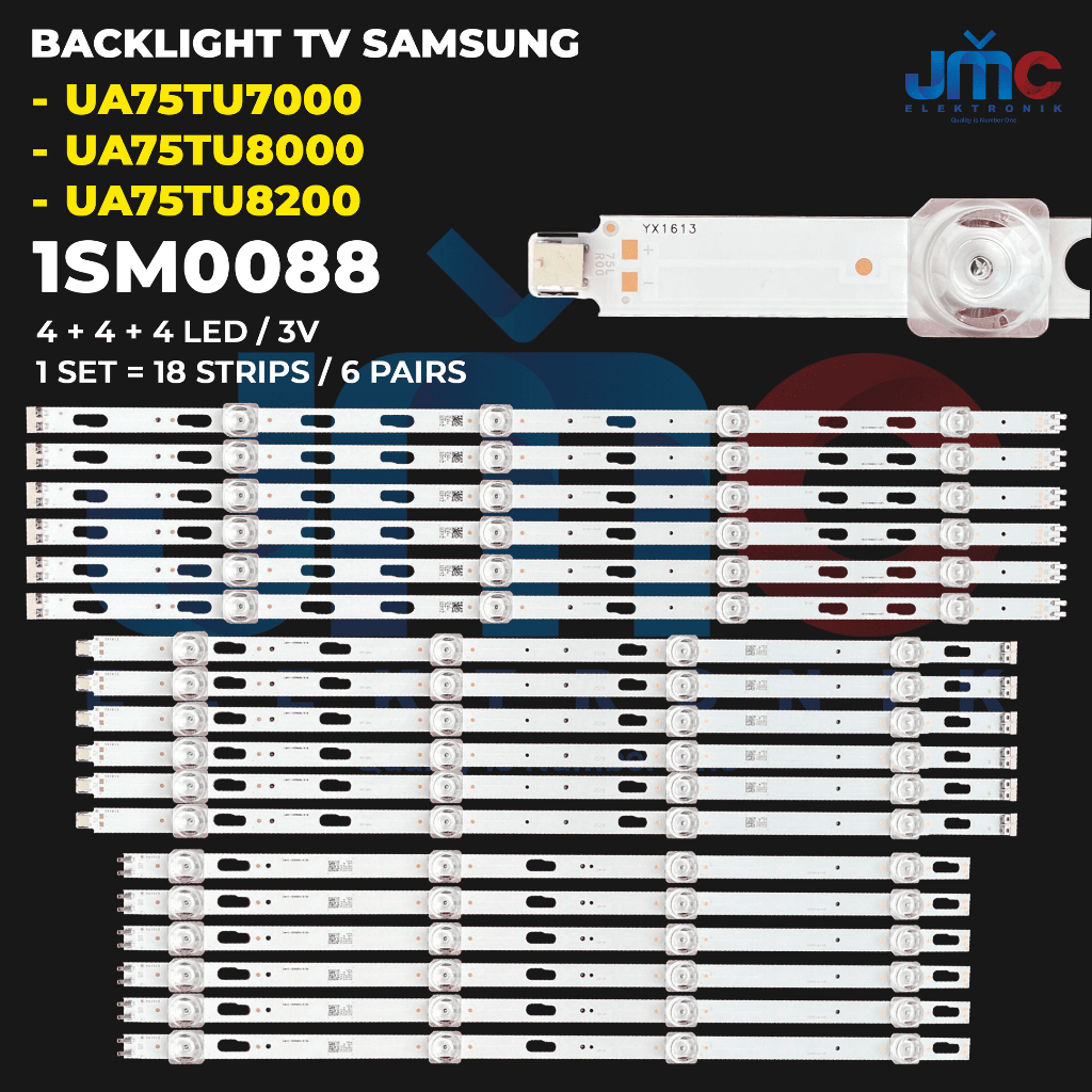 Jual Backlight TV Samsung 75 Inch UA75TU7000 UA75TU8000 UA75TU8200 ...