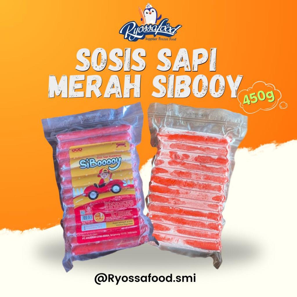 Jual SiBooy Sosis Sapi Merah 450gr isi 25biji | Shopee Indonesia
