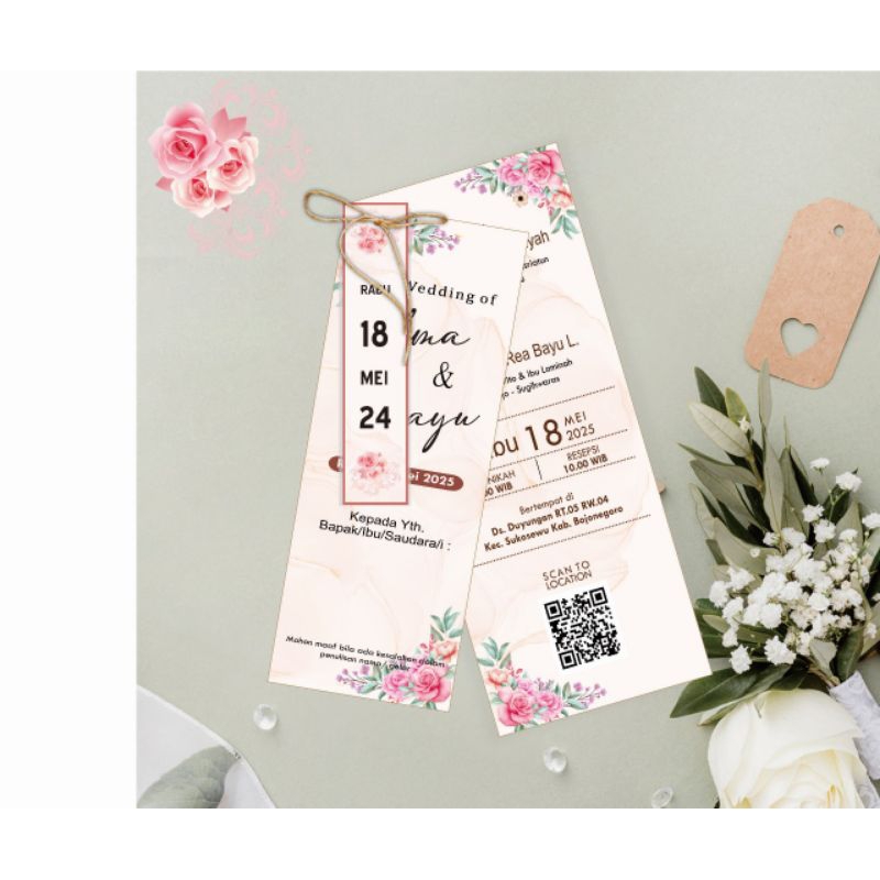 Jual Undangan Murah , Undangan Bagus,Undangan Hangtag Undangan Aestetik ...