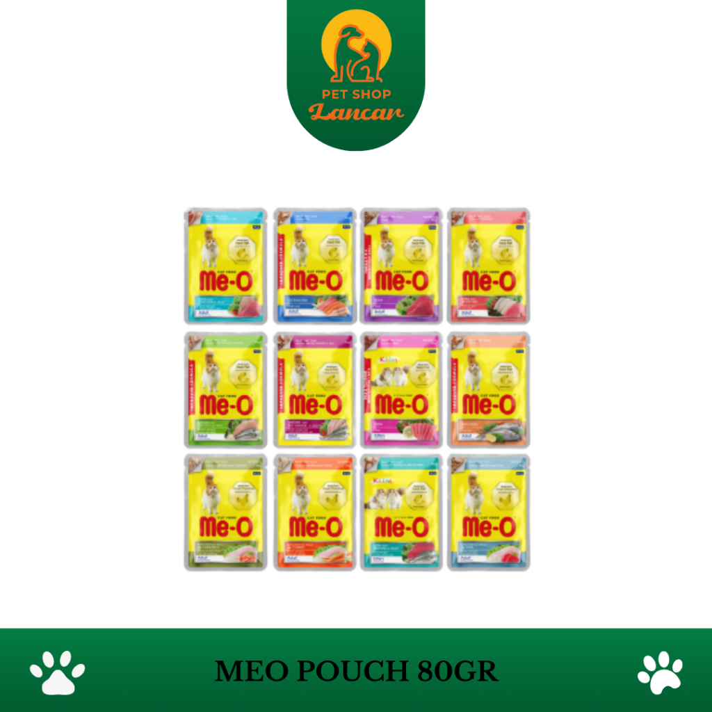 Jual Meo Makanan kucing Basah Cat Food Pouch Wetfood Me-O Sachet 80 ...