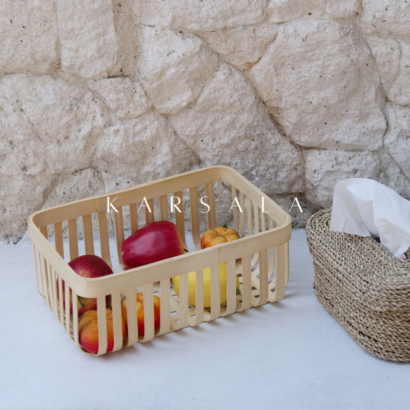 Jual KARSALA Runa Bamboo Tray | Storage Box Hampers | Keranjang ...