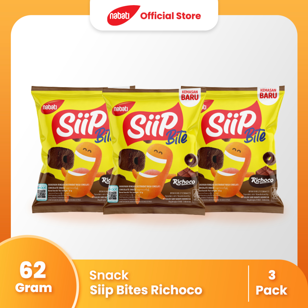 Jual [Bundle Pack Isi 3] SIIP Bites Richoco 62g | Shopee Indonesia