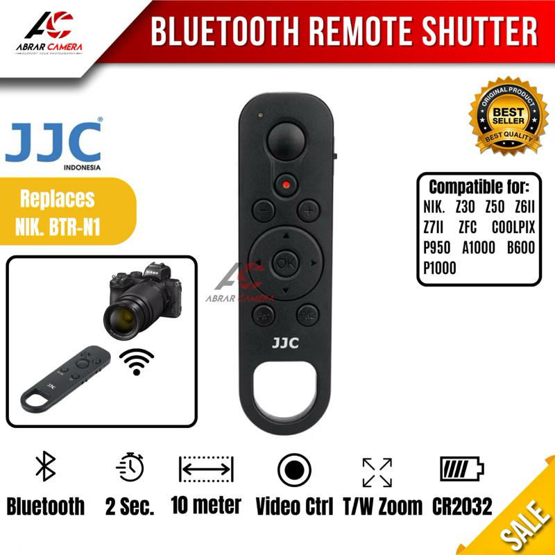 Jual JJC Wireless Bluetooth Remote BTR-N1 For Nikon ZFC - Z5 - Z30 - Z50 - P1000 for Self Studio ...