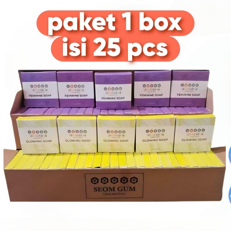 Jual paket 1 box sabun seom gum feminine & glowing original bpom ...