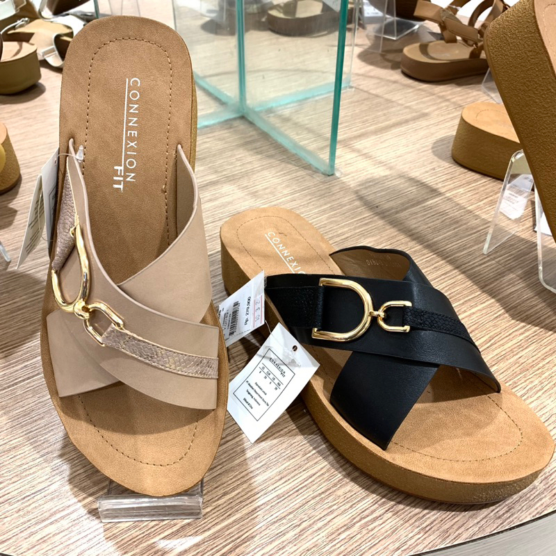 Jual CONNEXION Sandal Selop Wanita 3cm Model Silang Super Comfy ...