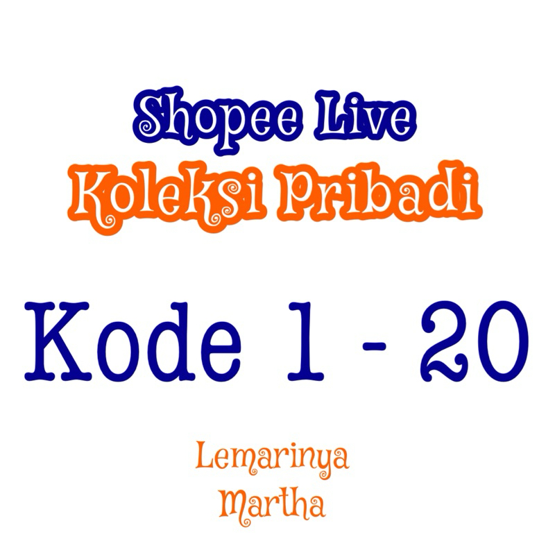 Jual Kode 1-20 Link Shopee Live | Shopee Indonesia