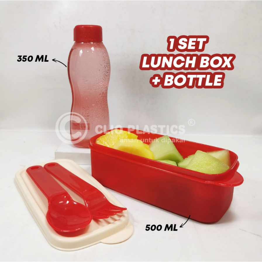 Jual Unagi Set Lunch box set botol dan tempat makan dengan sendok garpu kotak bekal sekolah BPA ...