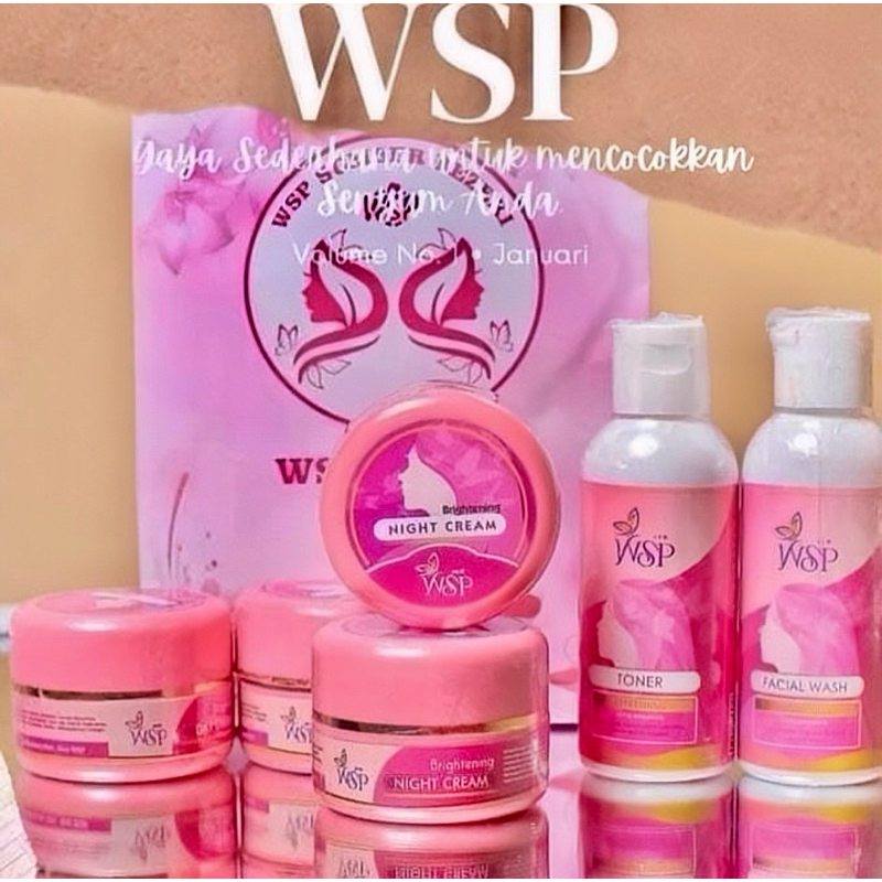 Jual SATU PAKET SKINCARE WSP GLOW BPOM - Perawatan Wajah Glowing Ala ...