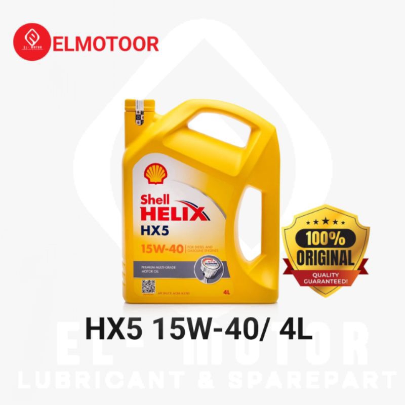 Jual Oli Mesin Mobil Shell Helix HX5 15W-40 4 Liter | Shopee Indonesia