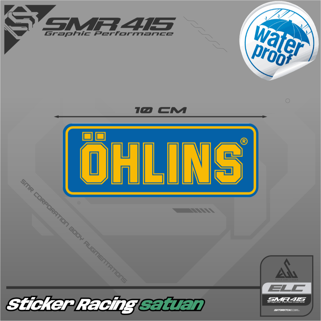 Jual STIKER OHLINS / stiker vinyl ohlins biru racing / stiker printing ...
