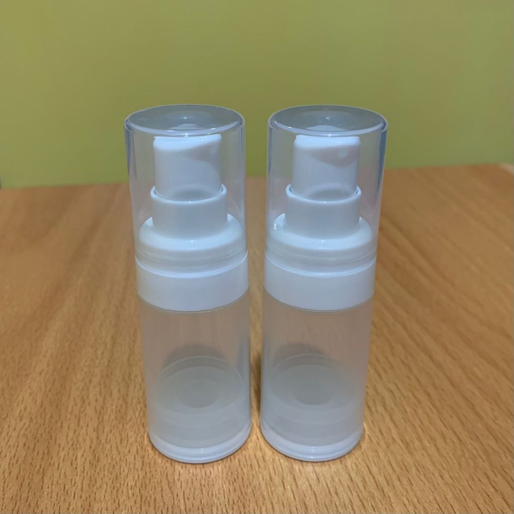 Jual Botol Airless Pump 15ml Natural / Botol Treatment 15ml Natural ...