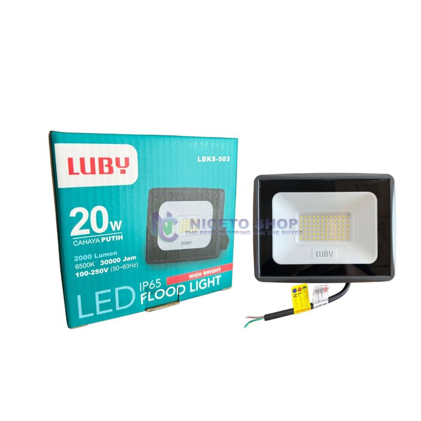 Jual Lampu sorot Floodlight Luby LBKS-503 20W 20Watt IP65 Puith SNI | Shopee Indonesia