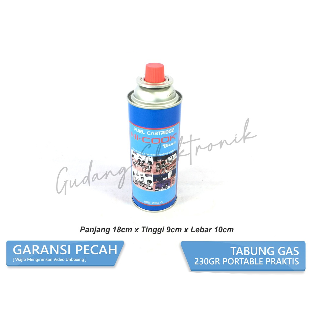 Jual Tabung Gas Mini Hi-Cook Gas Kompor Portable Hicook Original 230gr ...