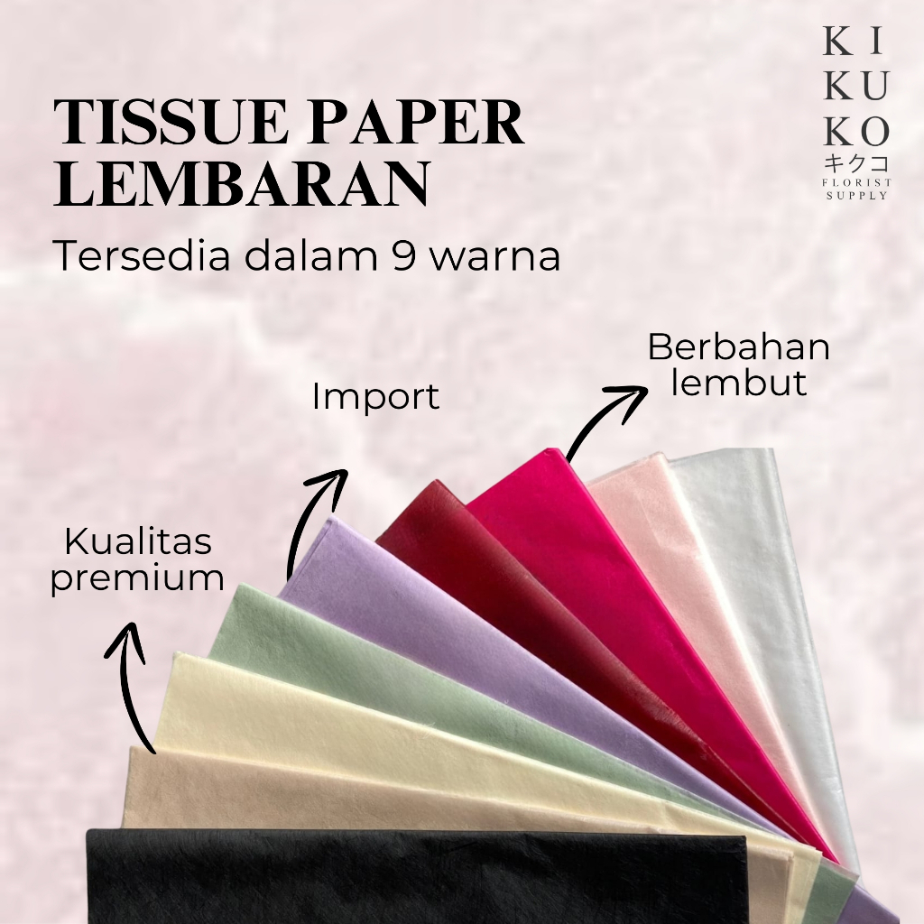 Jual (LEMBARAN) Wrapping Korean Tissue Paper - 60x60 cm | Shopee Indonesia